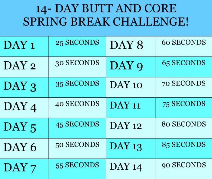 14-Day Butt and Core Spring Break Challenge | The Fresh Press by Finish Line